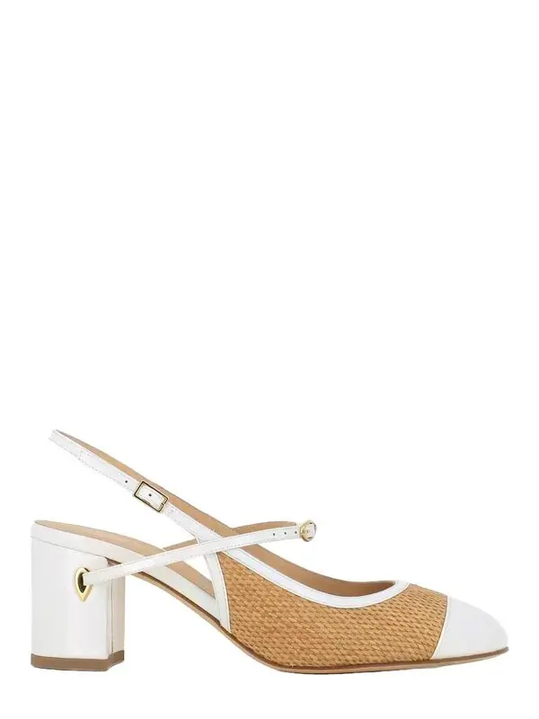 Jennifer Chamandi Mattia Woven Strap Pumps - White