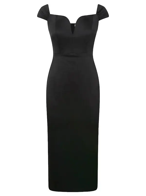 Alex Perry Sweetheart Shoulder Dress - Black