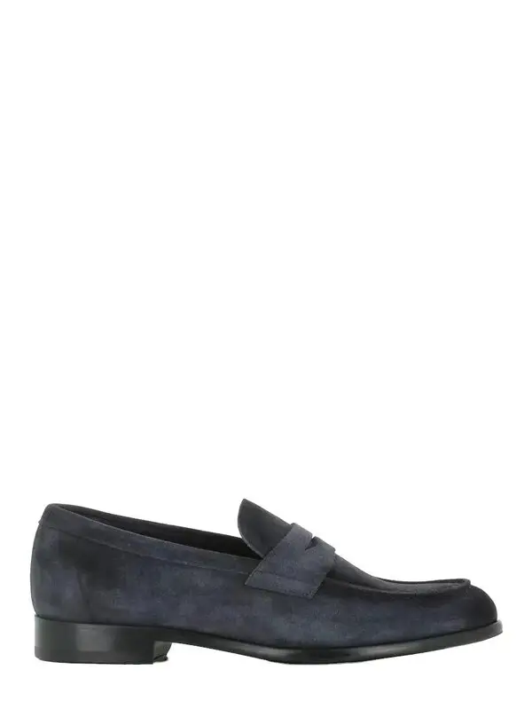 DOUCAL'S Calf Suede Loafers - Blue