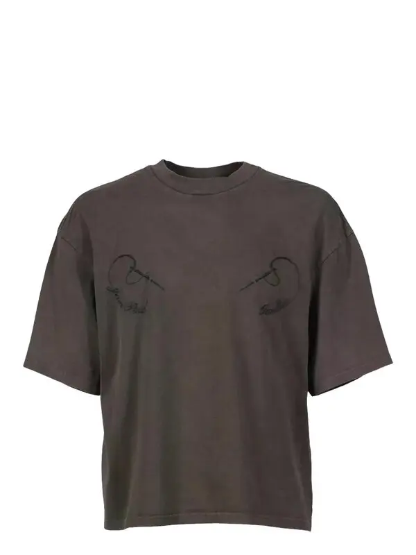 JEAN PAUL GAULTIER Embroidery T-shirt - Brown