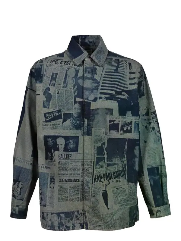 JEAN PAUL GAULTIER Newspaper-print Shirt - Blue