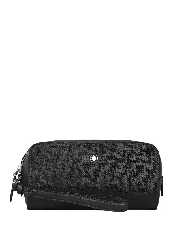 Montblanc Embossed Ring Leather Shoulder Bag - Black