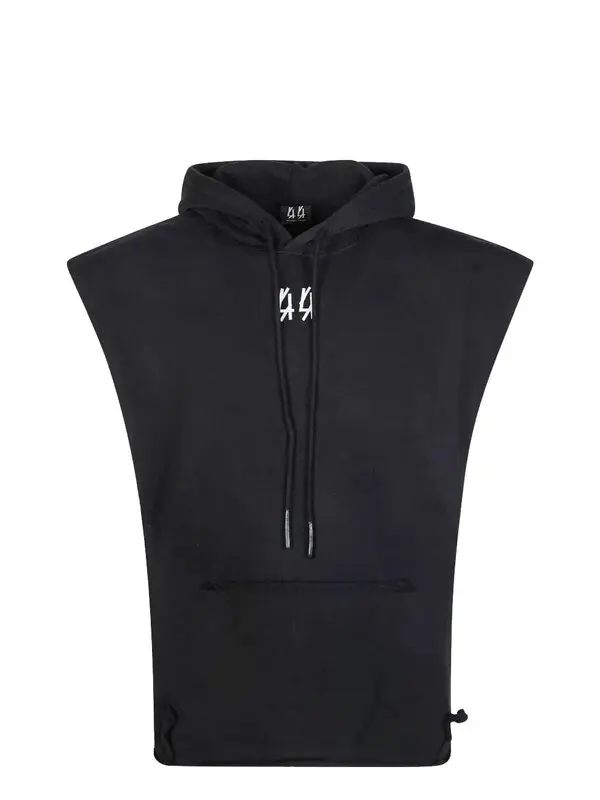 44 LABEL GROUP Mini Logo Hooded Sweatshirt - Black