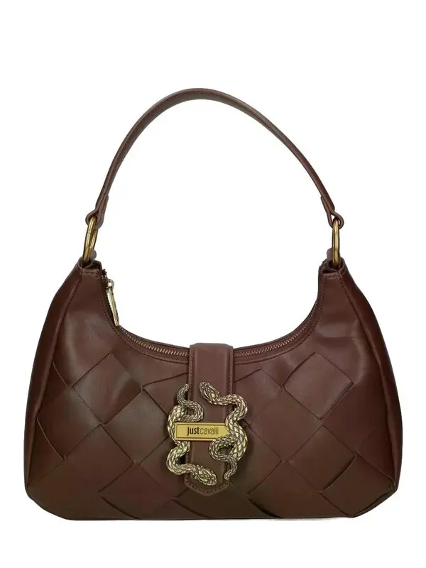 Just Cavalli Woven Snake-detail Bag - Brown