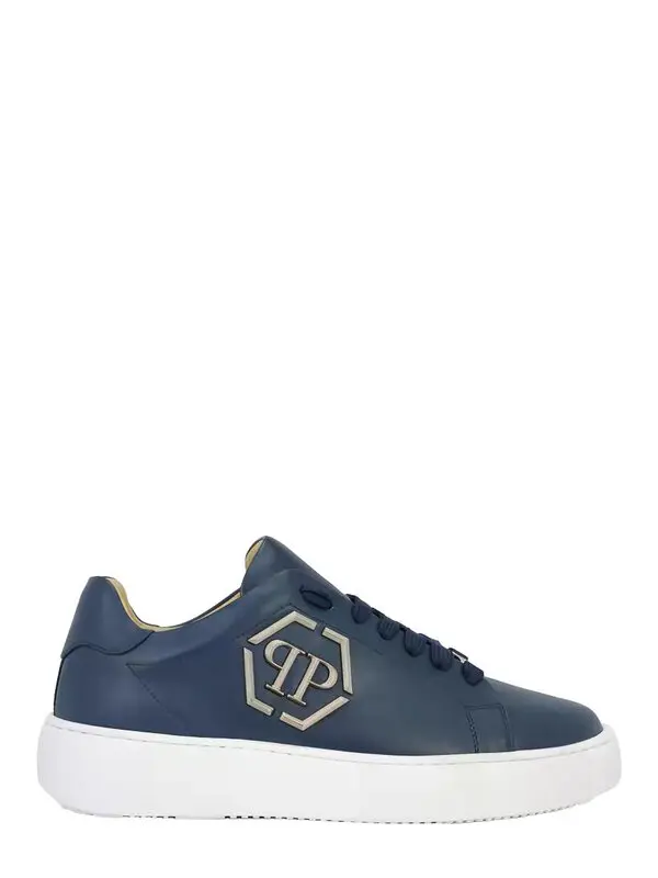 Philipp Plein Leather Sneakers - Blue
