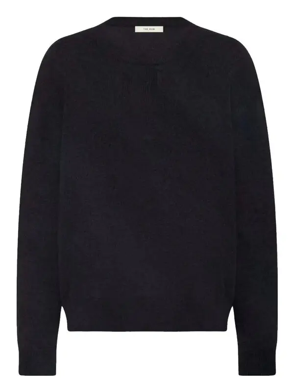 THE ROW Crew Neck Cashmere Sweater - Black