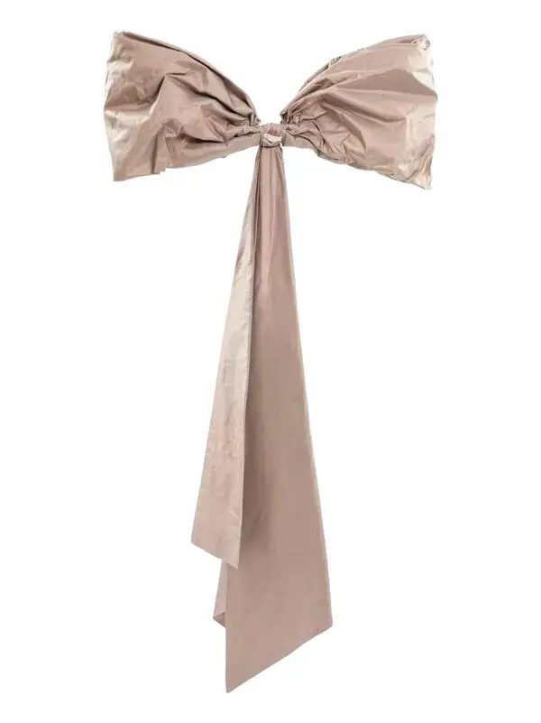 SAIID KOBEISY Bow-embellished Cape - Neutrals