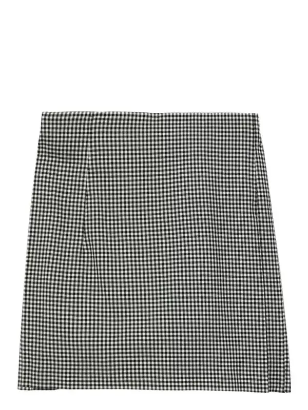 Comme Des Garçons Check-pattern Mini Skirt - Black