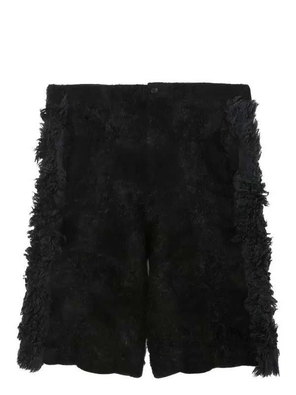 Comme Des Garçons Fringed Shorts - Black