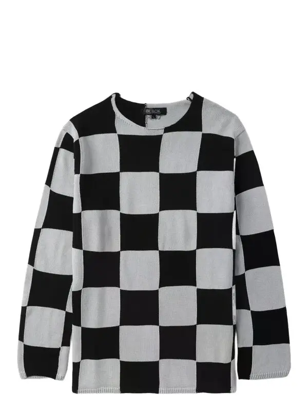 BLACK COMME DES GARÇONS Checkerboard Knitwear - Black