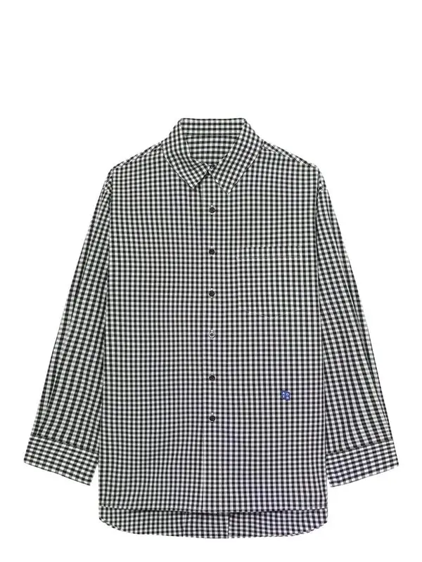 ADER ERROR Checked Cotton Shirt - Black