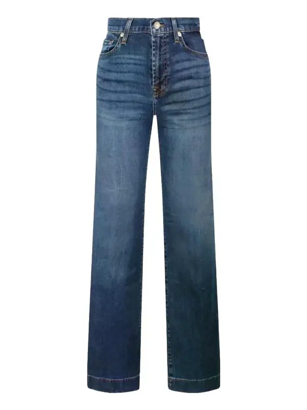 SEVEN Five-pocket Jeans With Whiskering - Blue