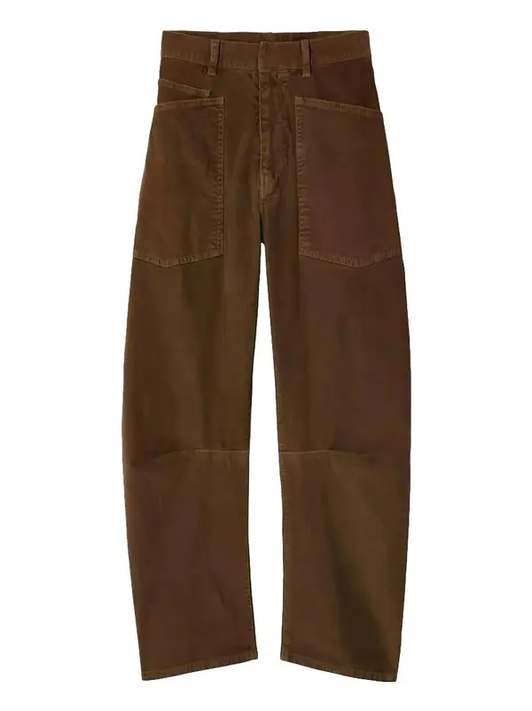 NILI LOTAN Shon Patch-pocket Trousers - Brown