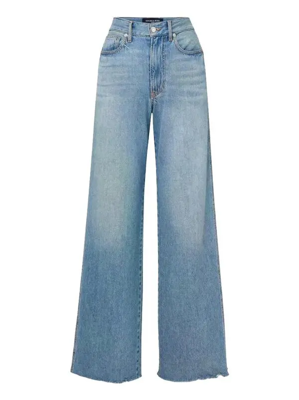 Veronica Beard Frayed Hem Jeans - Blue
