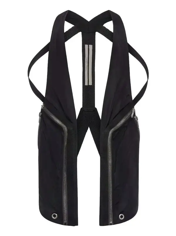 Rick Owens Bauhaus Zip Vest - Black