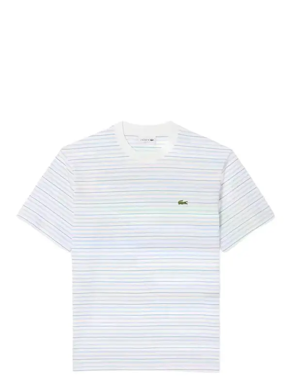 Lacoste Striped Round-neck T-shirt - White