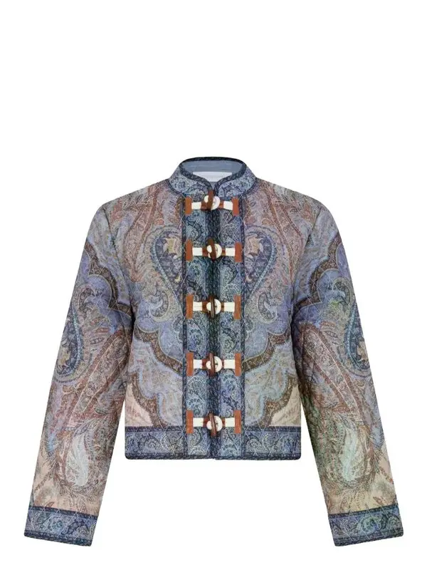 Zimmermann Paisley-print Quilted Jacket - Blue