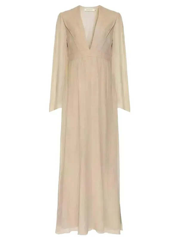 LETHICIA BRONSTEIN Atala Silk Long Dress - Neutrals