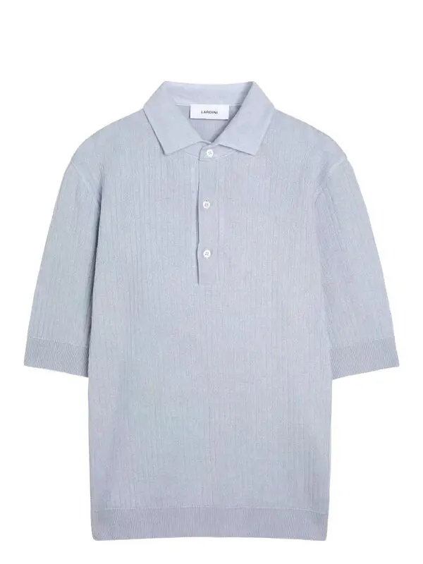 LARDINI Buttoned Polo Shirt - Blue