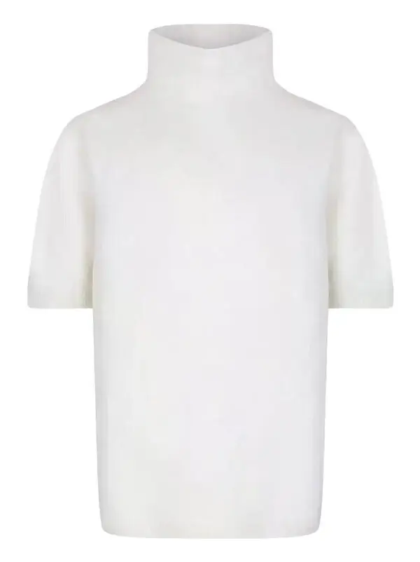 LISA YANG Knit Roll-neck Top - White