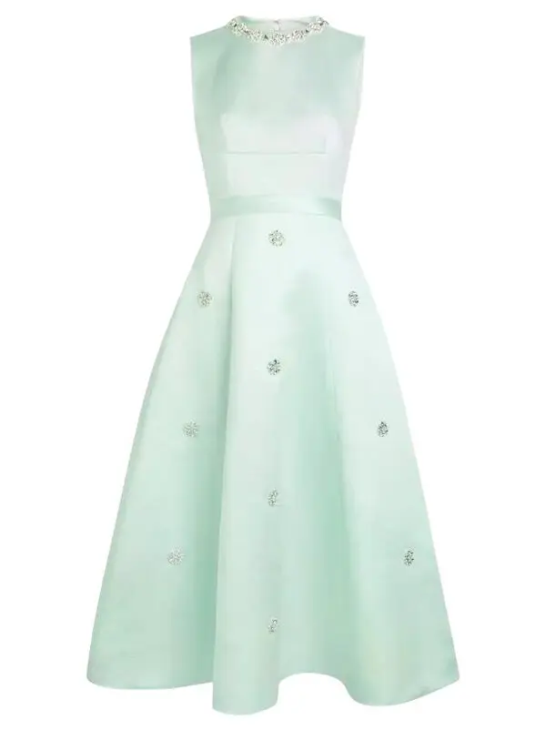 Huishan Zhang Embellished Collared Dress - Green