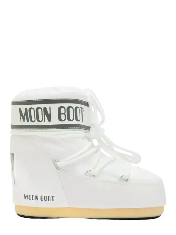 Moon Boot Logo-print Lace-up Boots - White