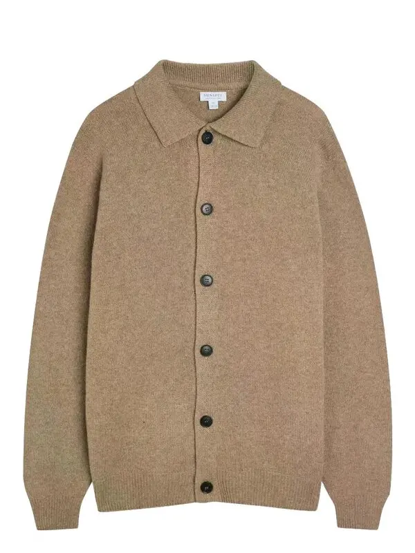 Sunspel Buttoned Collared Jacket - Neutrals