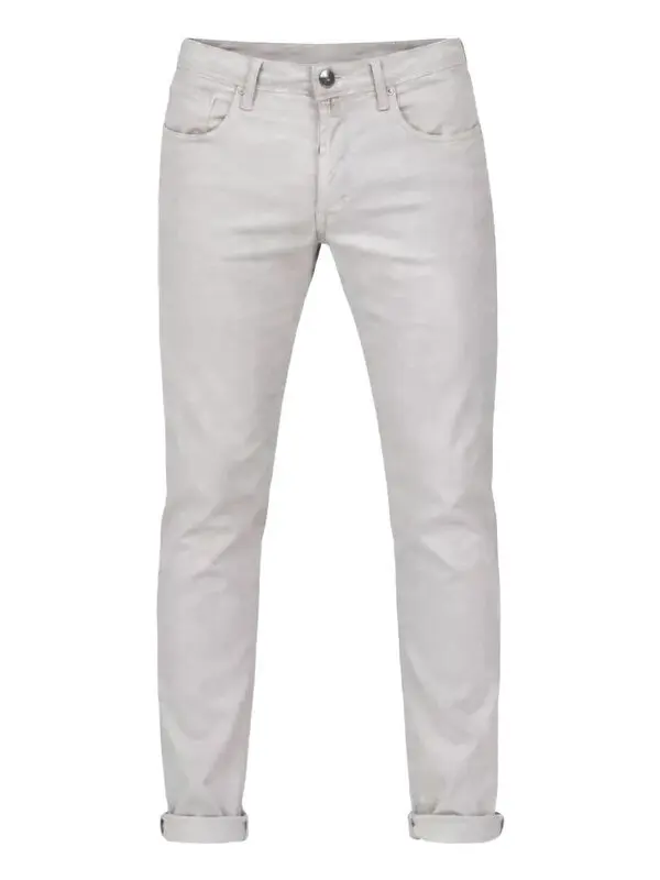 Incotex Logo-patch Trousers - Neutrals