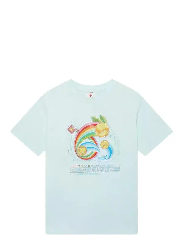 Casablanca Manga Tennis Ball T-shirt - Blue