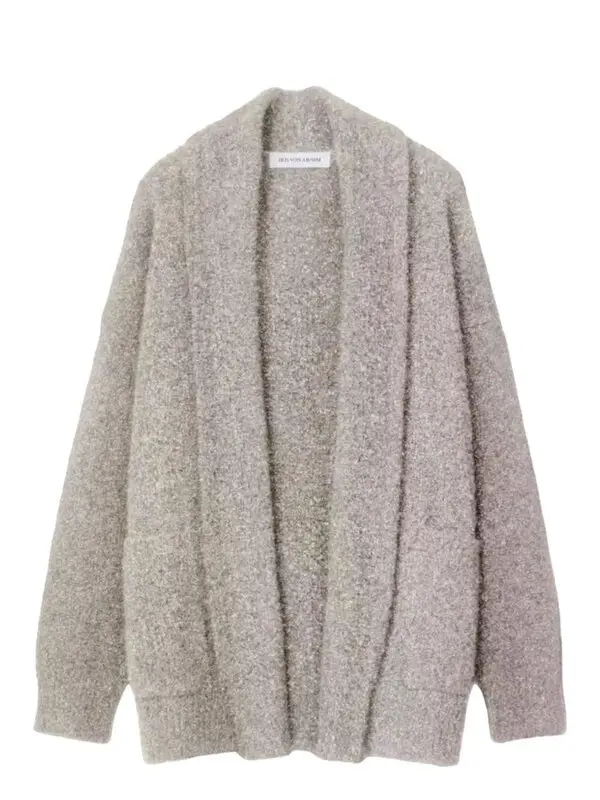 Iris Von Arnim Open Silk Cardigan - Grey