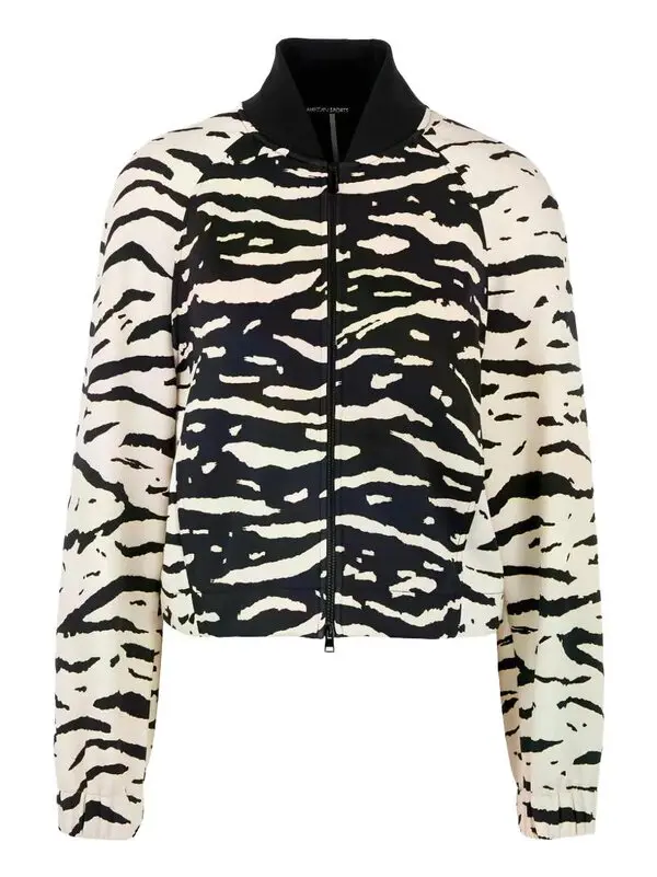 MARCCAIN Zebra-print Zip Jacket - Black