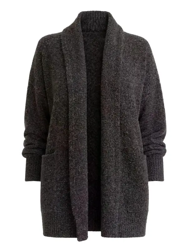 Iris Von Arnim Shawl Pocket Cardigan - Grey