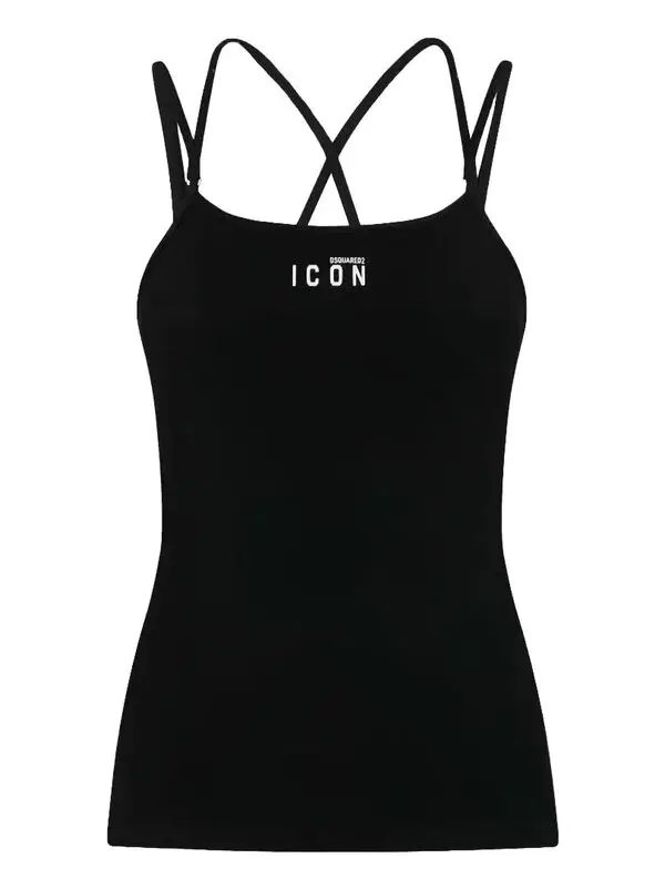 Dsquared2 Criss-cross Strap Tank Top - Black