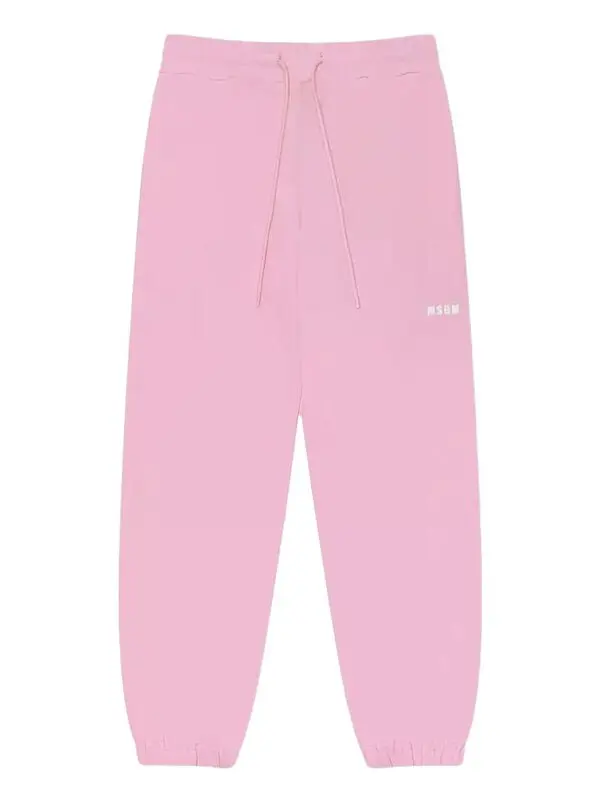 MSGM Logo-detail Drawstring Track Pants - Pink