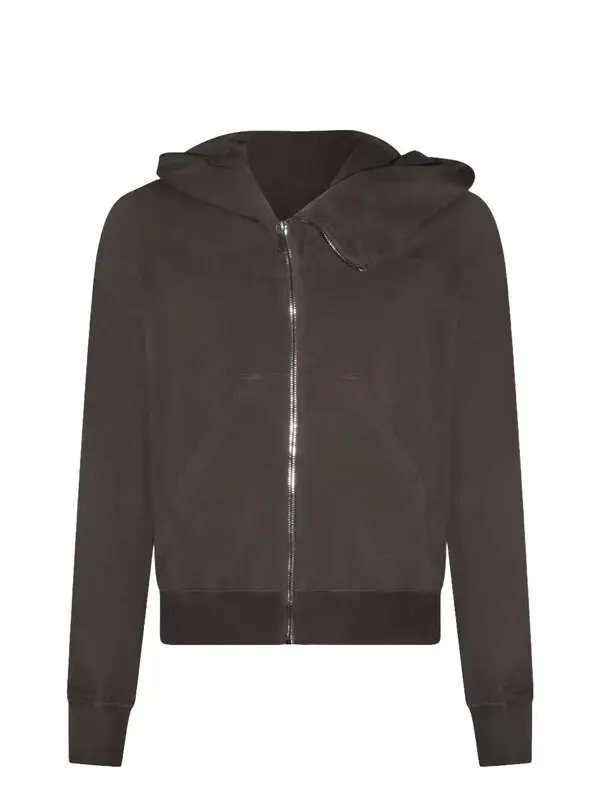 Rick Owens Zip-up Cotton Hoodie - Brown