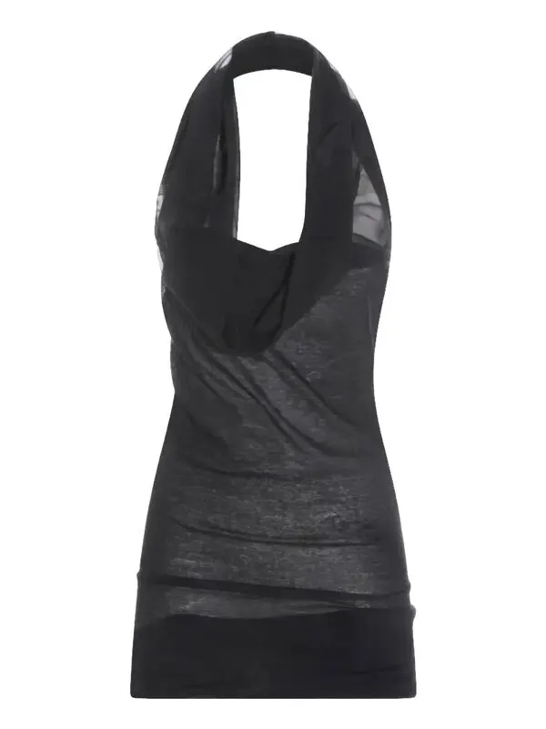 Rick Owens Cowl-neck Halter Top - Black