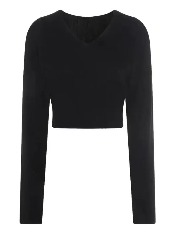 Rick Owens V-neck Knit Top - Black