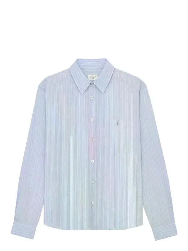 Saint Laurent Stripe-pattern Blouse - Blue