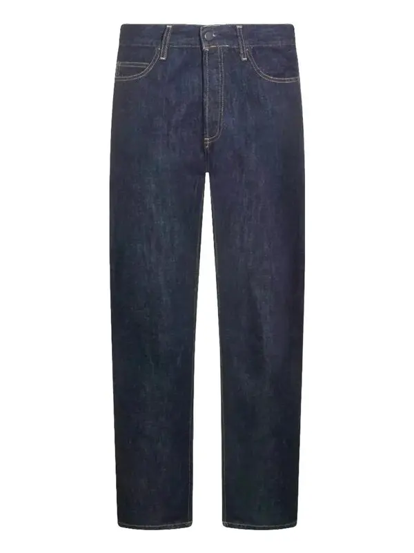 Carhartt Work In Progress Straight-leg Jeans With Logo Patch - Blue