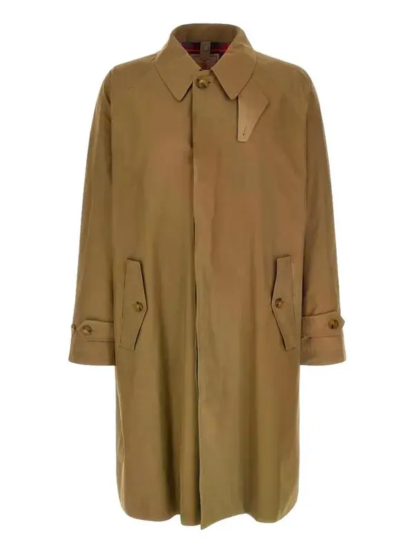 BARACUTA Flap-pocket Buttoned Coat - Neutrals