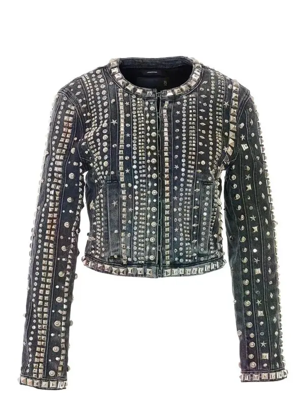 R13 Studded Denim Jacket - Black