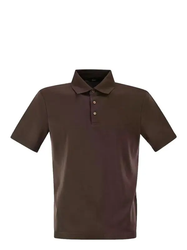 Herno Cotton Polo Shirt - Brown