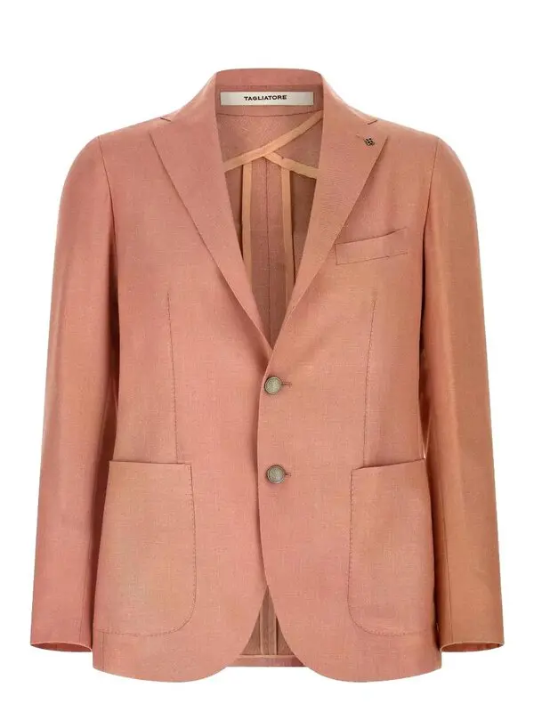 Tagliatore Montecarlo Mirror-lapels Brooch Blazer - Pink