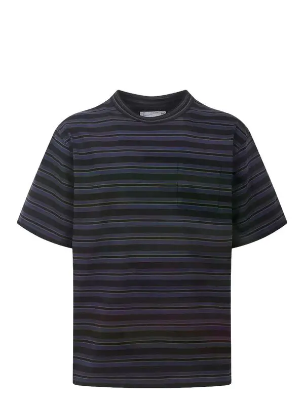 Sacai Horizontal-stripe T-shirt - Black