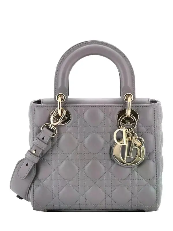 Dior Abcdior Lady Bag Cannage Quilt Lambskin - Grey