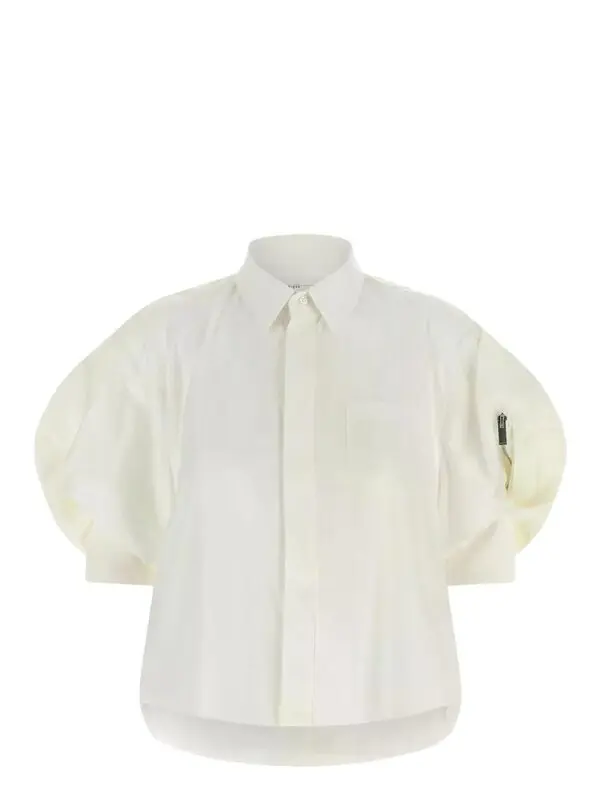 Sacai Puff Sleeve Shirt - Neutrals