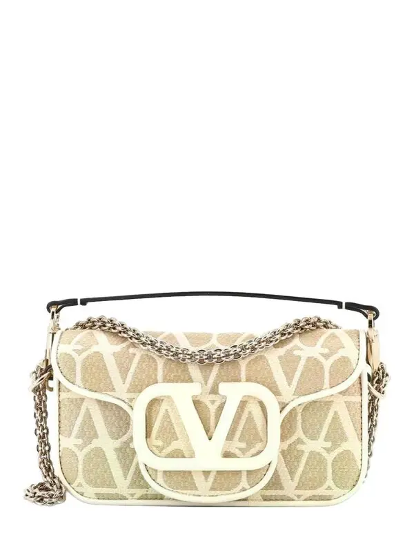 Valentino Garavani Vlogo Loco Fabric Hobo Bag - Neutrals