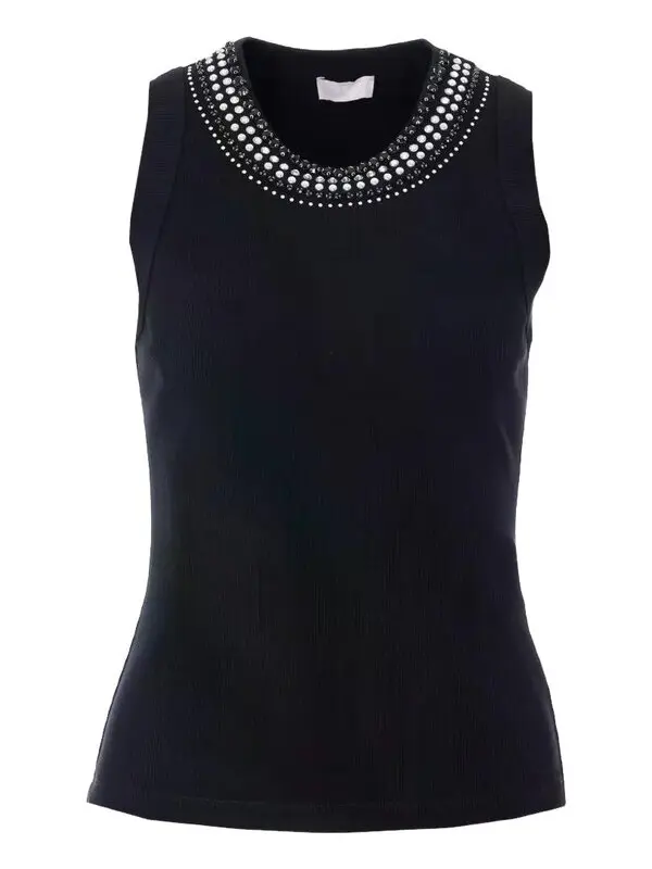 Liu Jo Studded Crewneck Top - Black