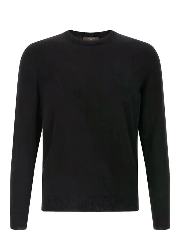 ZANONE Cotton Crew Neck Sweater - Black