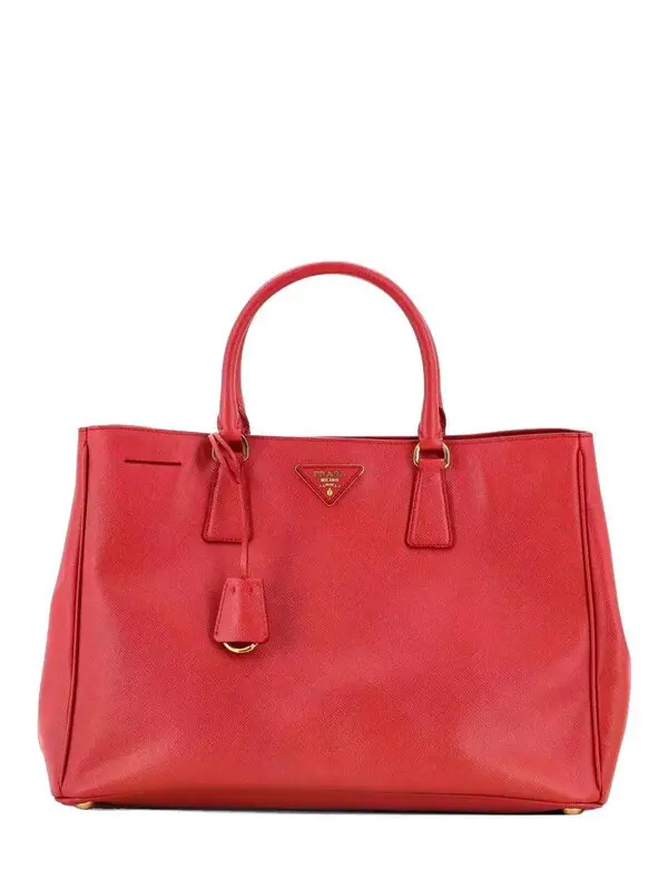 Prada Lux Open Saffiano Leather North South Tote Bag - Red